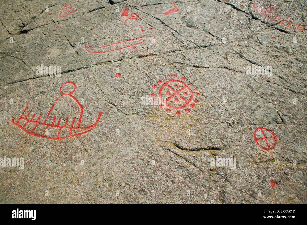 Viking rock carvings in Svaneke, Bornholm Stock Photo - Alamy