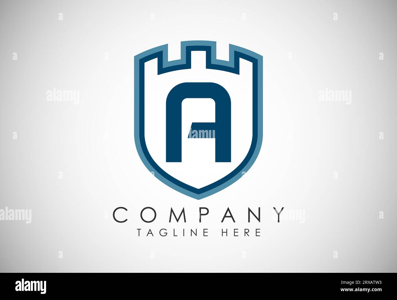 English Alphabet With Castle Logo Design Vector. Graphic Alphabet ...