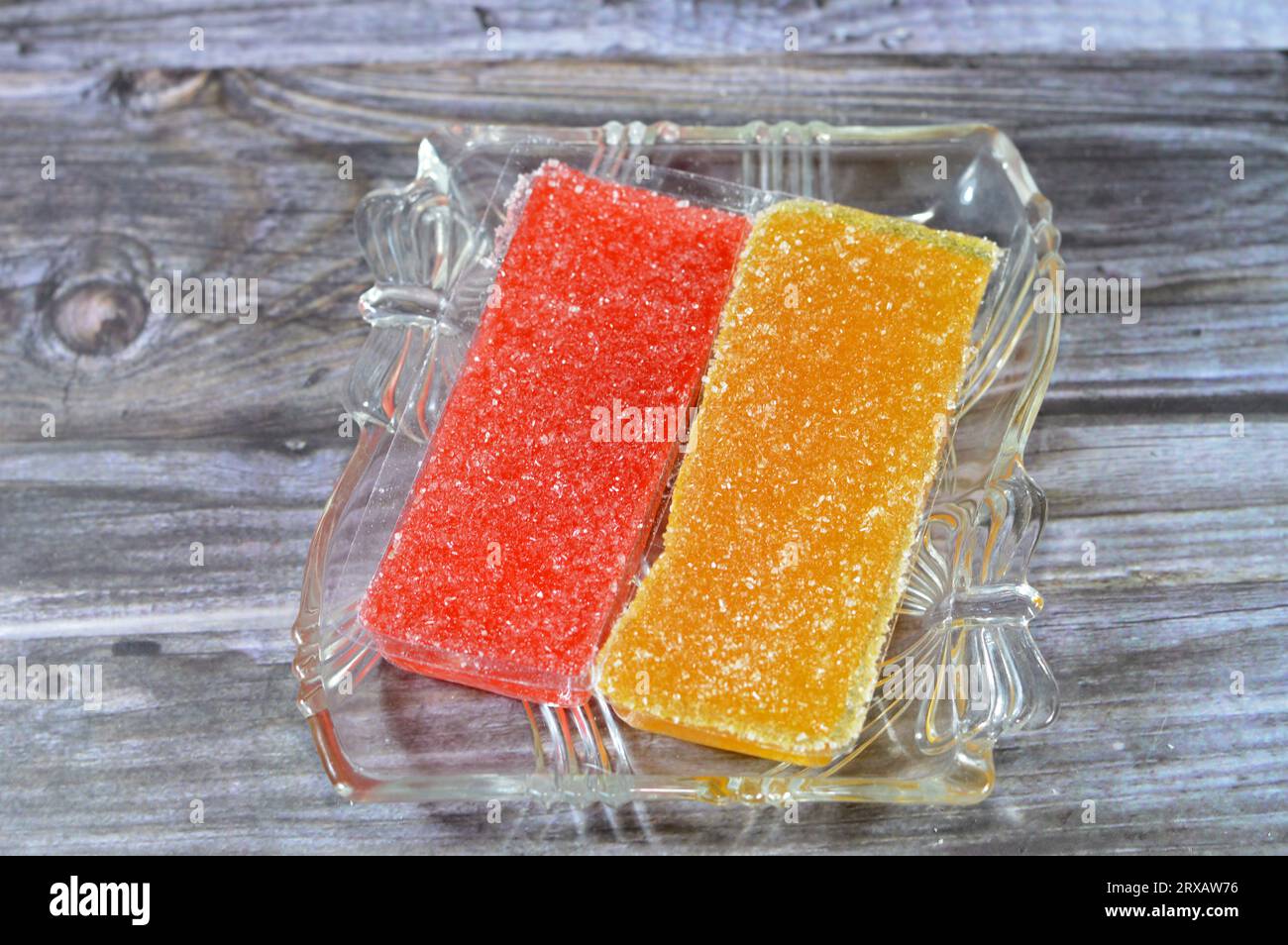 plain jelly colorful taffy candy sweets with flavors covered with sugar ...