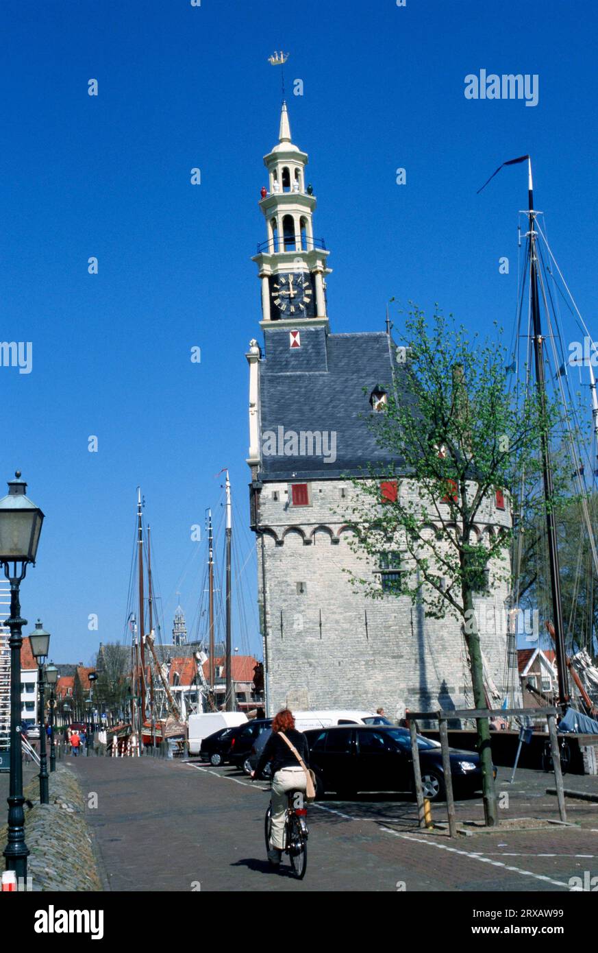 Tower 'Hoofdtoren' at the harbour, Hoorn, Netherlands Stock Photo - Alamy