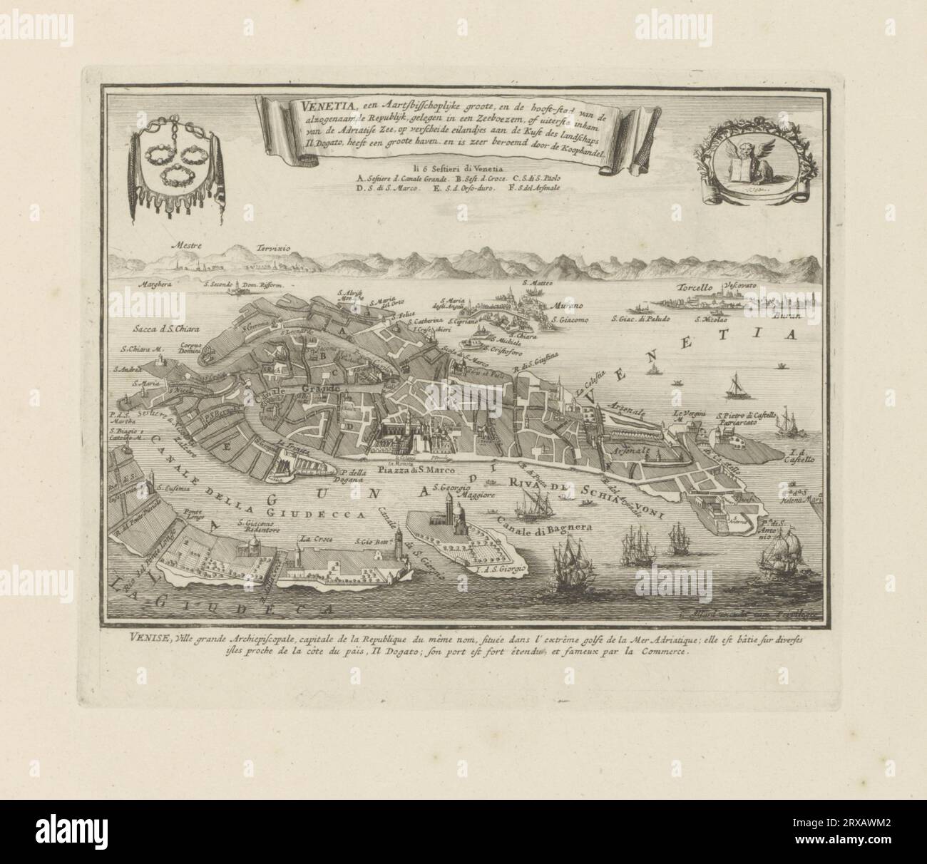 Map of Venice Venetia Stock Photo - Alamy