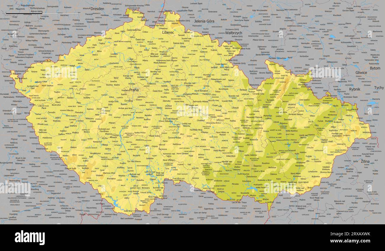 Map of Czechia Vector illustration Stock Vector Image & Art - Alamy