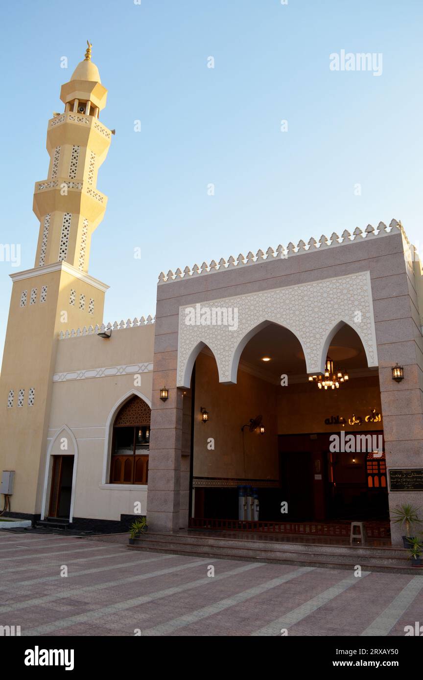 Cairo, Egypt, September 17 2023: The exterior of a grand large mosque ...