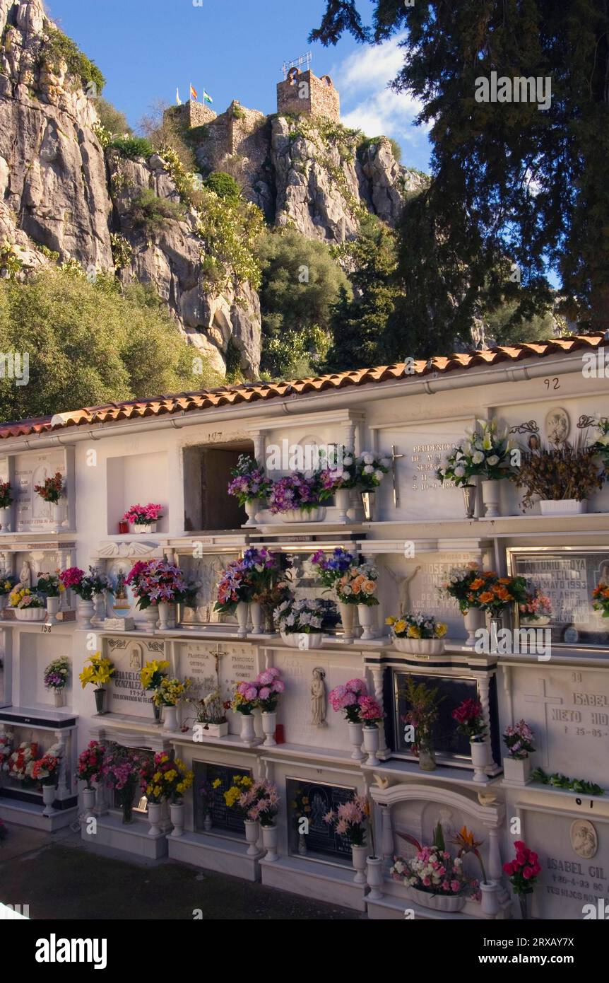 Cemetery and Eagle Castle, Gaucin, White Villages, Pueblos Blancos ...
