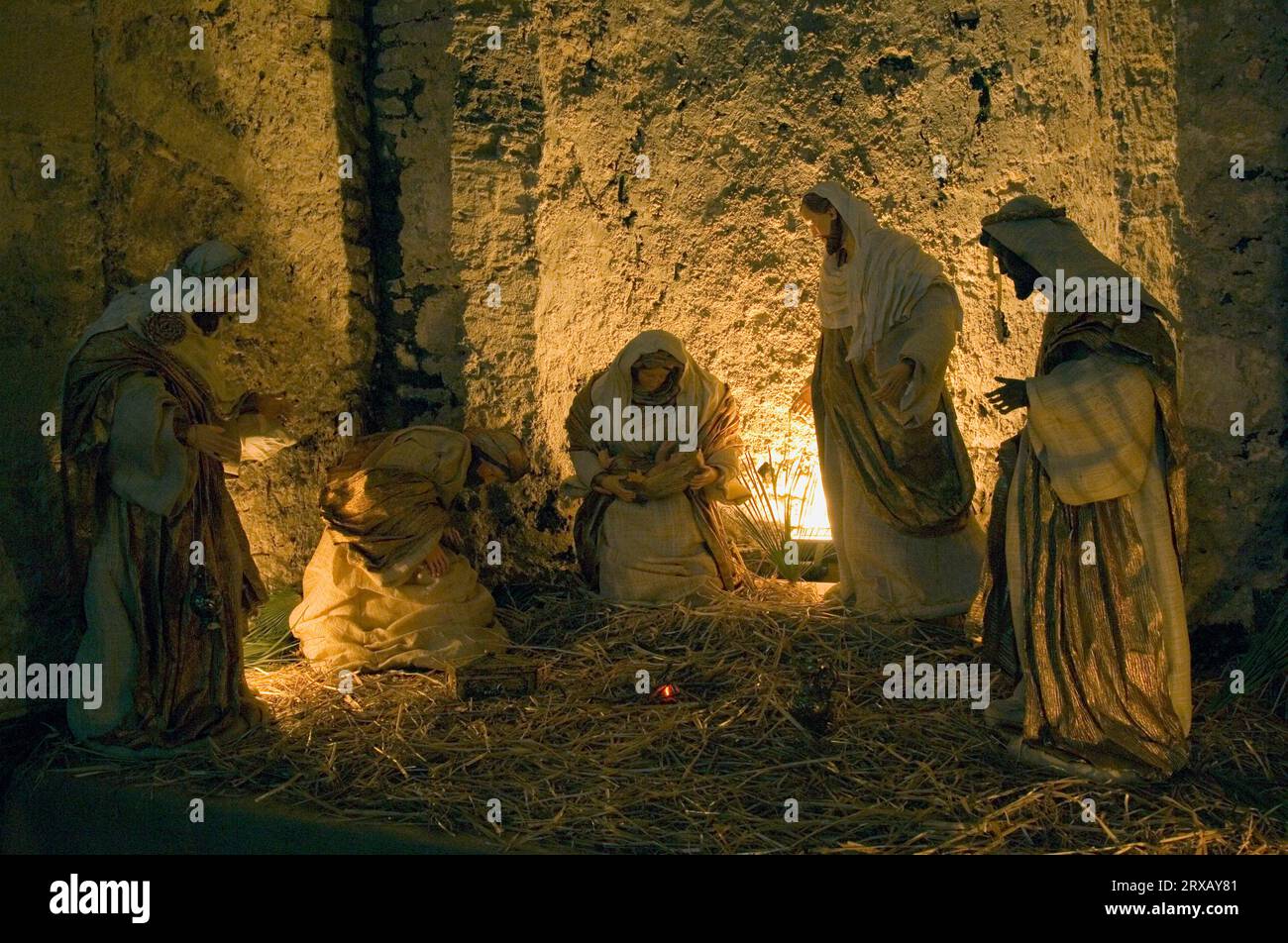 Nativity scene in Santa Maria Church, Medina Sionia, White Villages ...