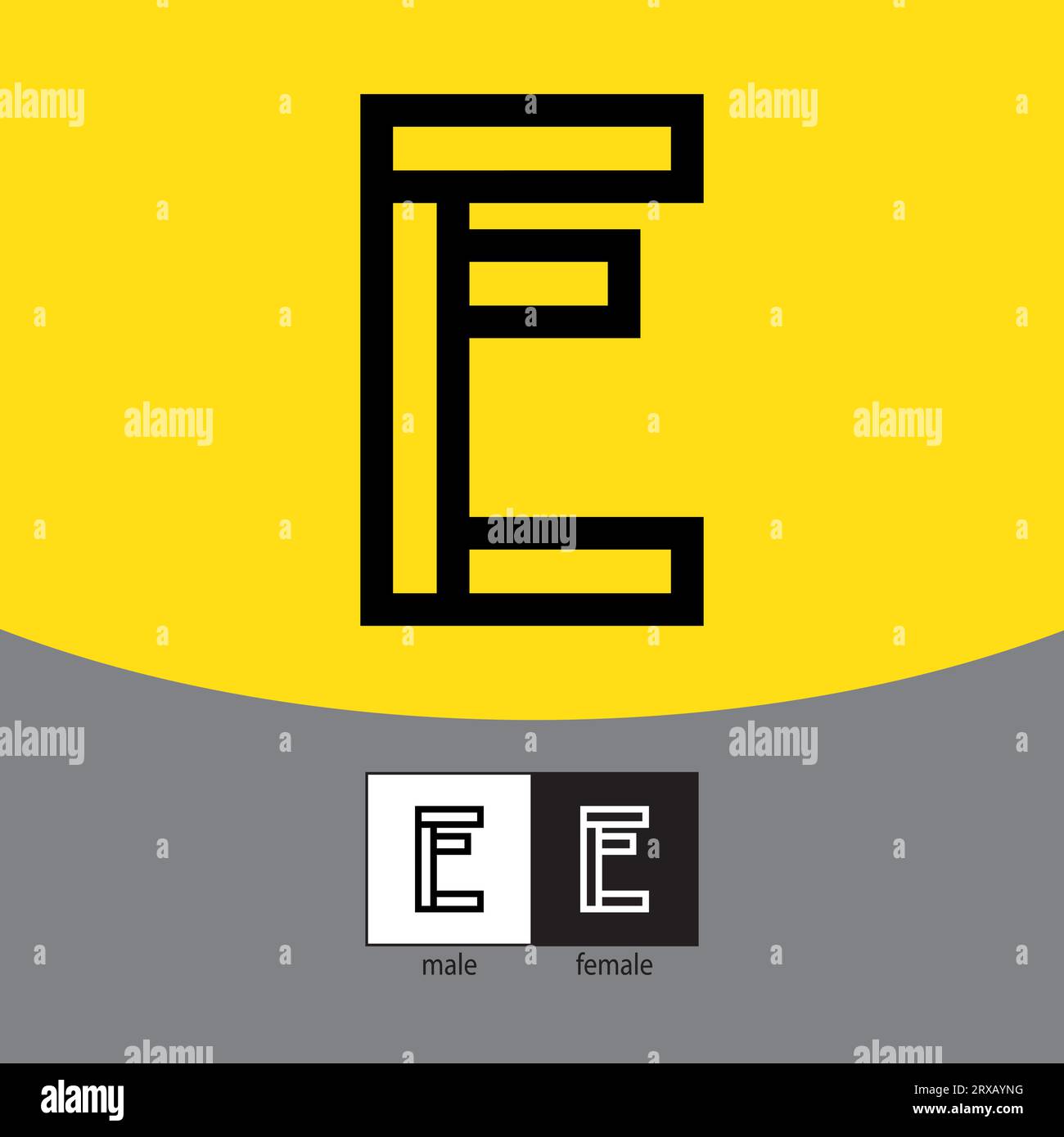 E Letter Logo. Black Color. - Vector Stock Vector Image & Art - Alamy