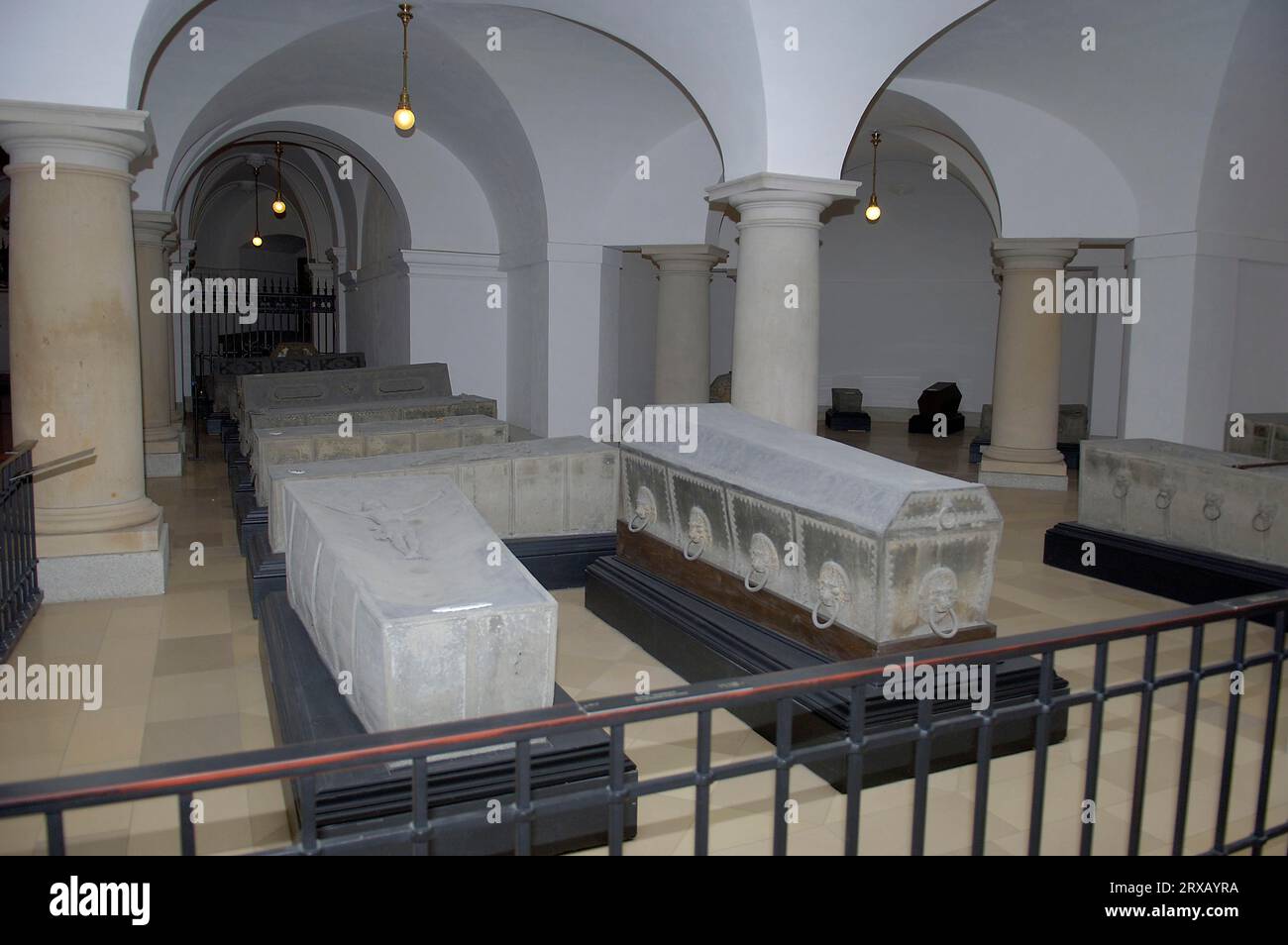 Coffins, coffin, Hohenzollern Crypt, Berlin Cathedral, Berlin, Germany ...