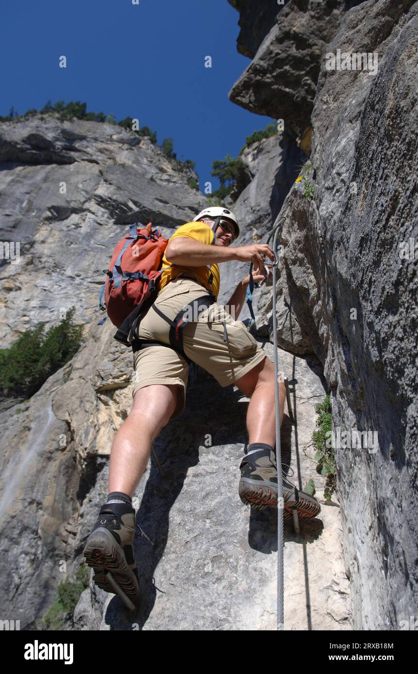 Via ferrata Allmenalp Stock Photo - Alamy