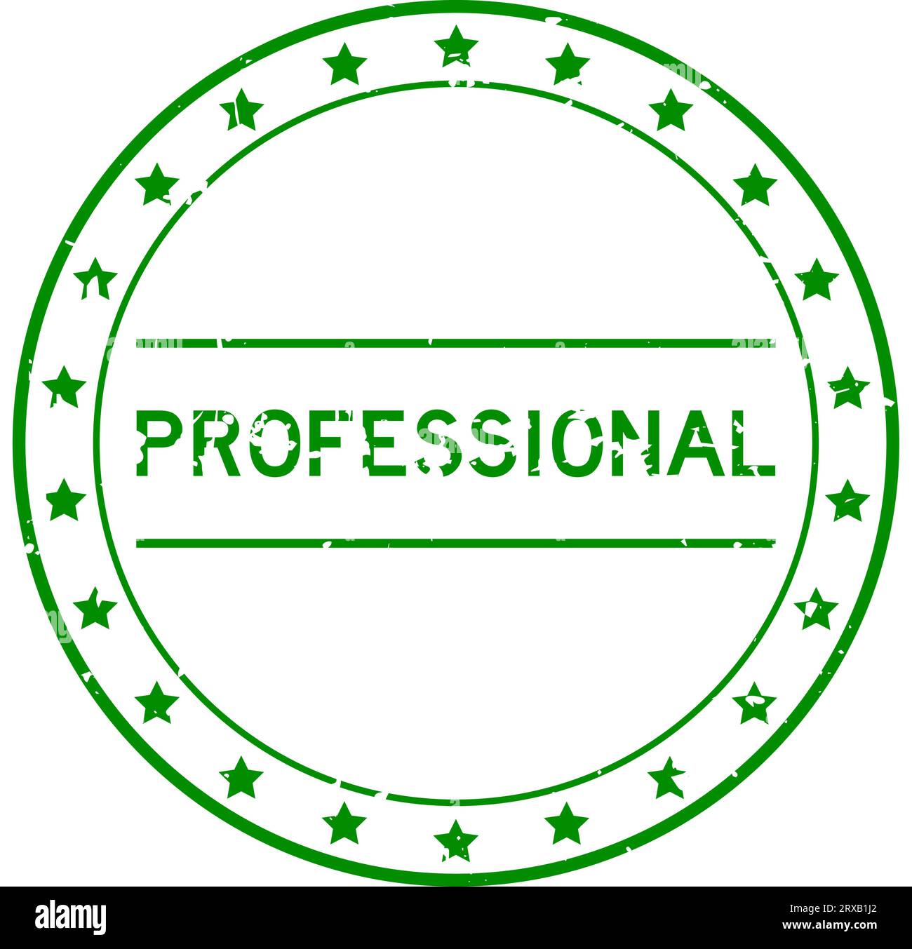 Grunge green professional word round rubber seal stamp on white background Stock Vector Image ...