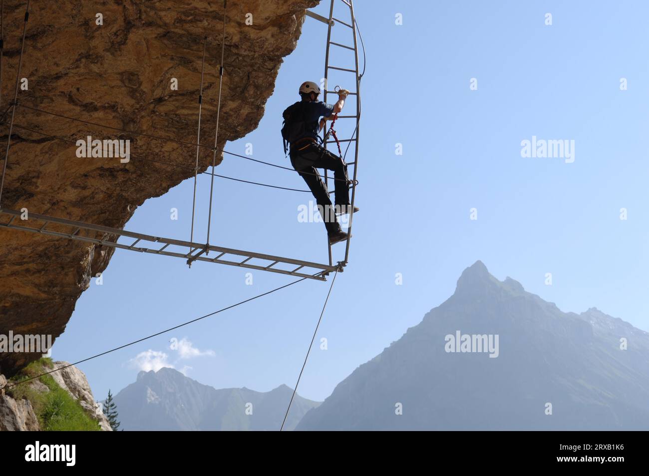 Via ferrata Allmenalp Stock Photo - Alamy