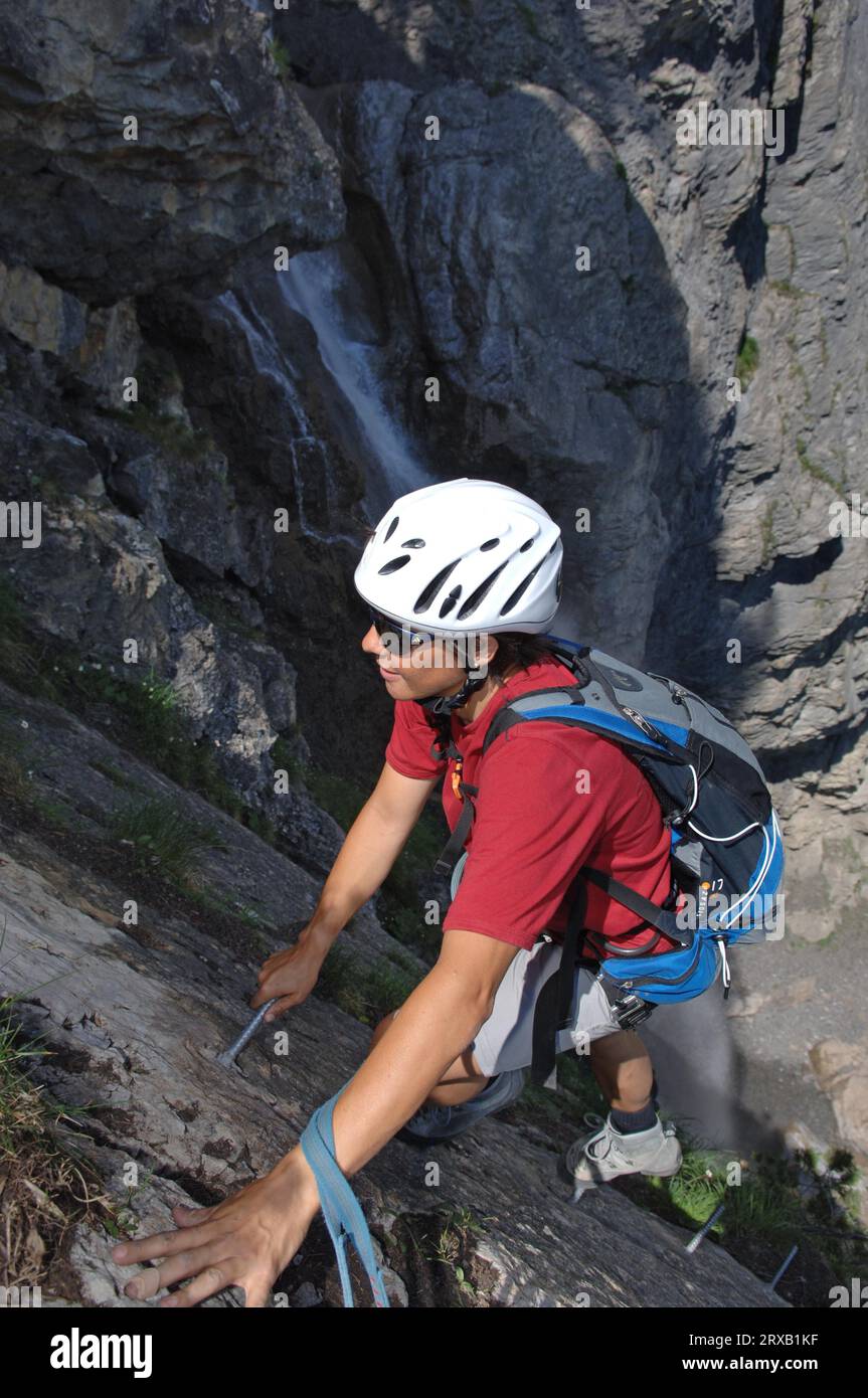 Via ferrata Allmenalp Stock Photo - Alamy