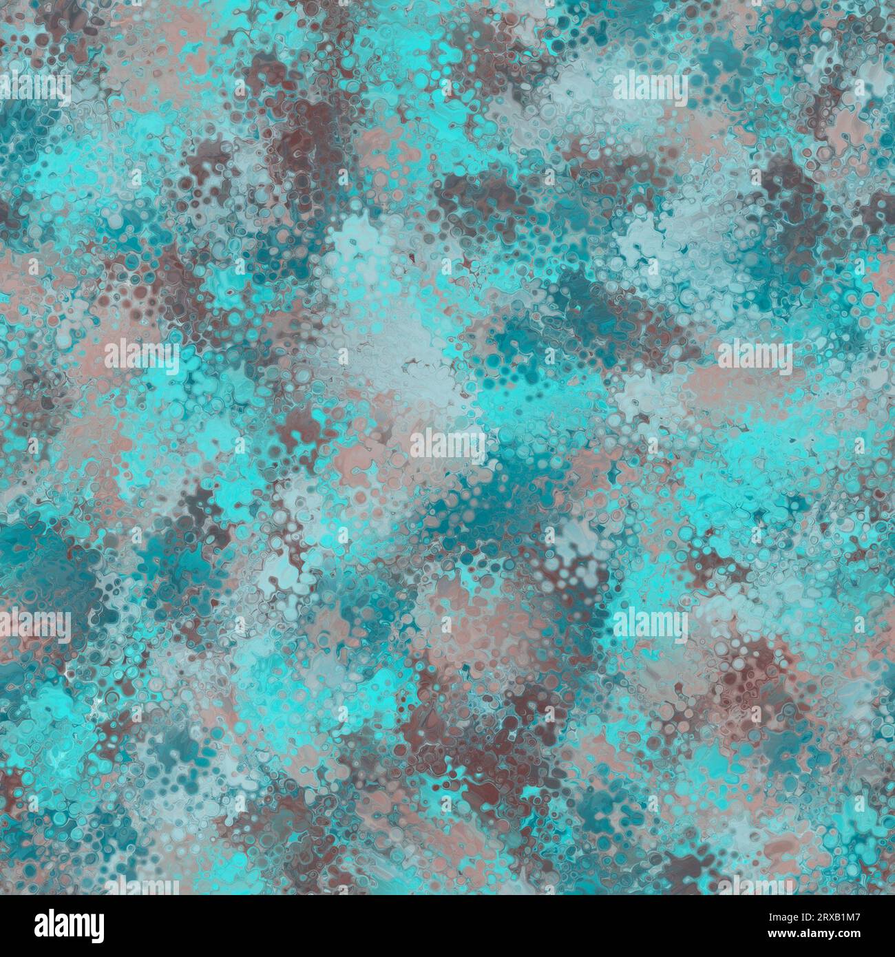 Random spots pattern, round splashes. Brown and blue shades and colors ...