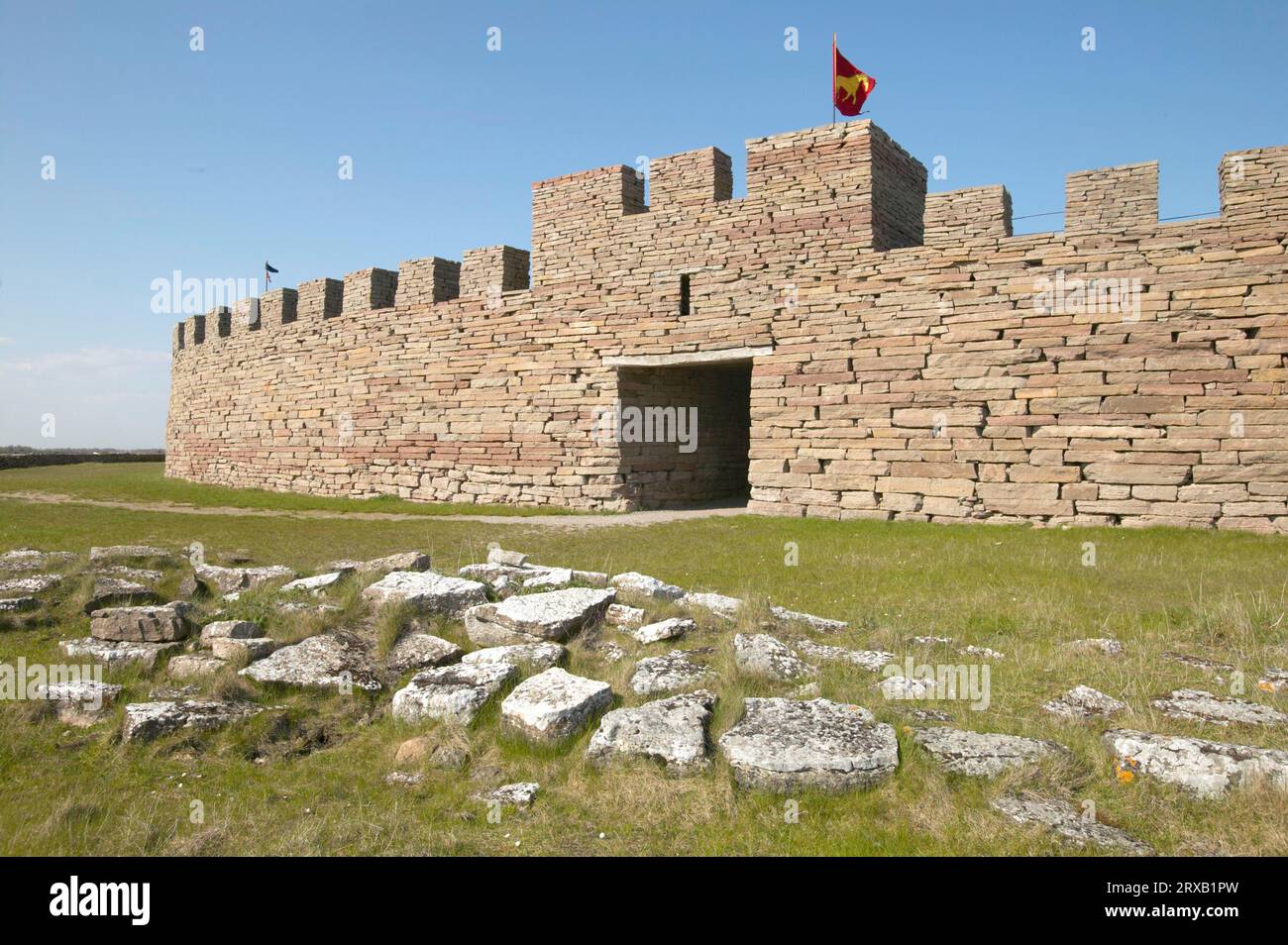Viking castle Eketorp on the island of Oeland in Sweden Stock Photo - Alamy