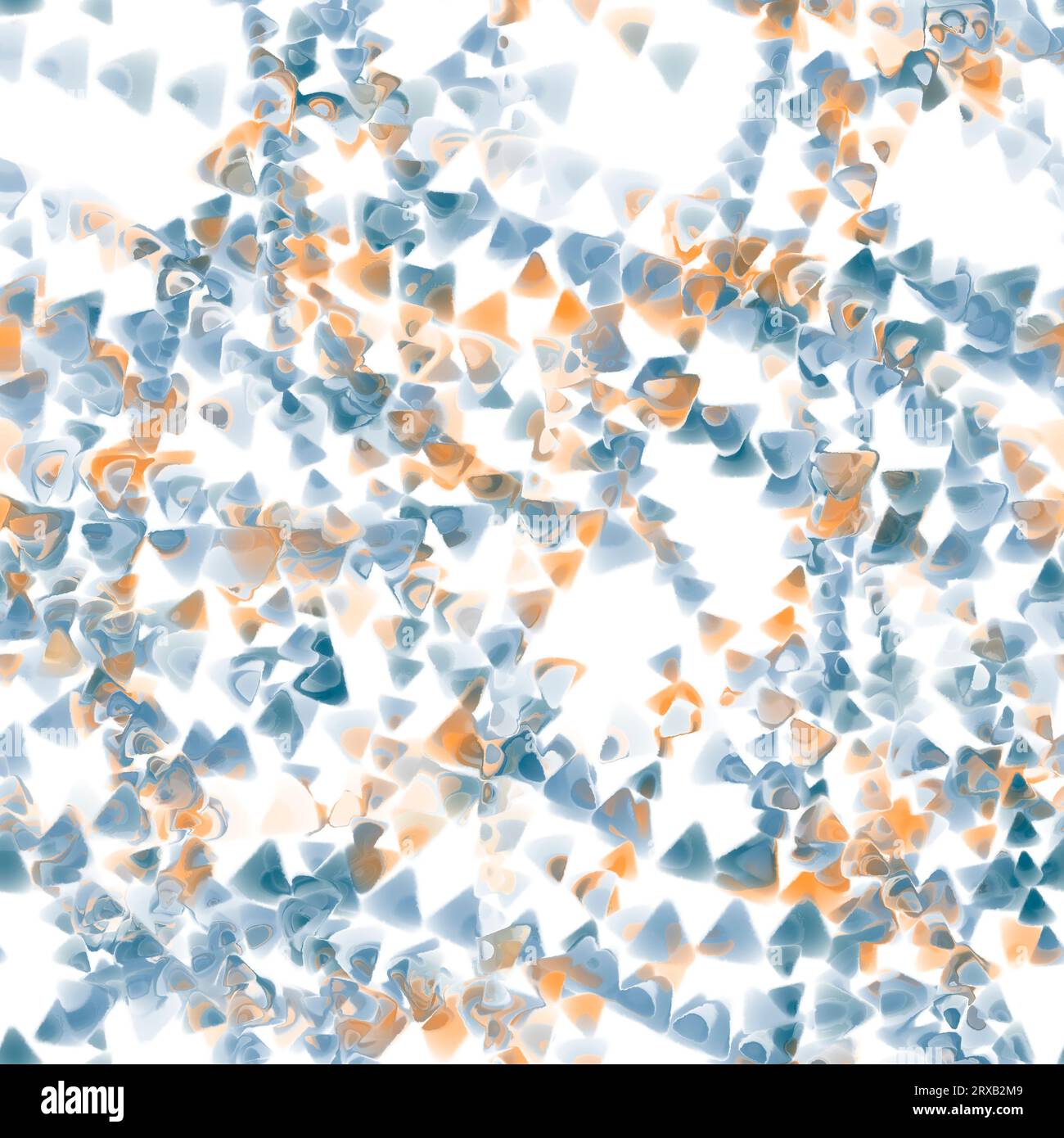 Multiple triangles seamless pattern. Garland of triangles. Blue and ...