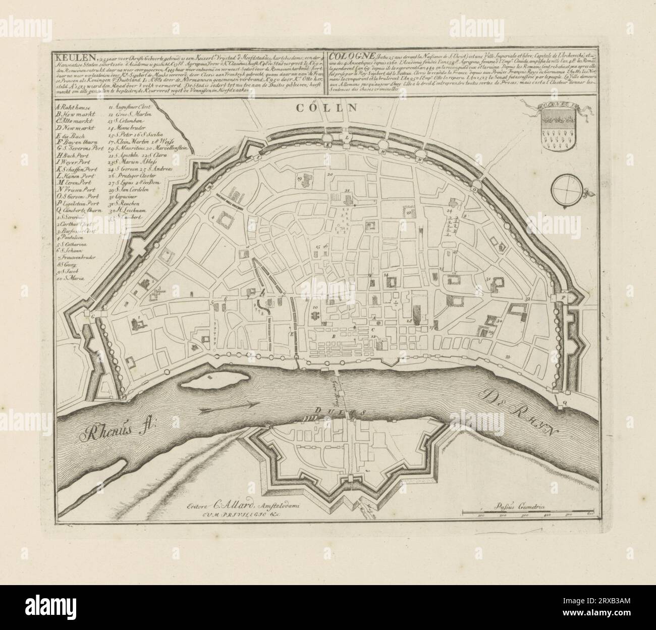 Map of Cologne Cologne Stock Photo - Alamy