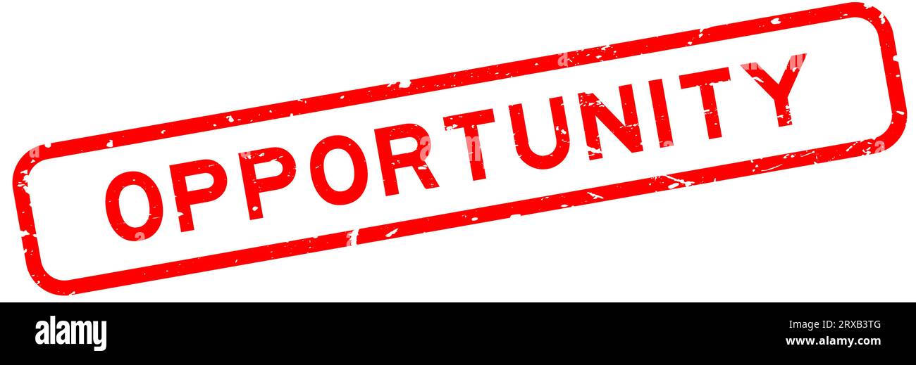 Grunge red opportunity word square rubber seal stamp on white background Stock Vector Image ...
