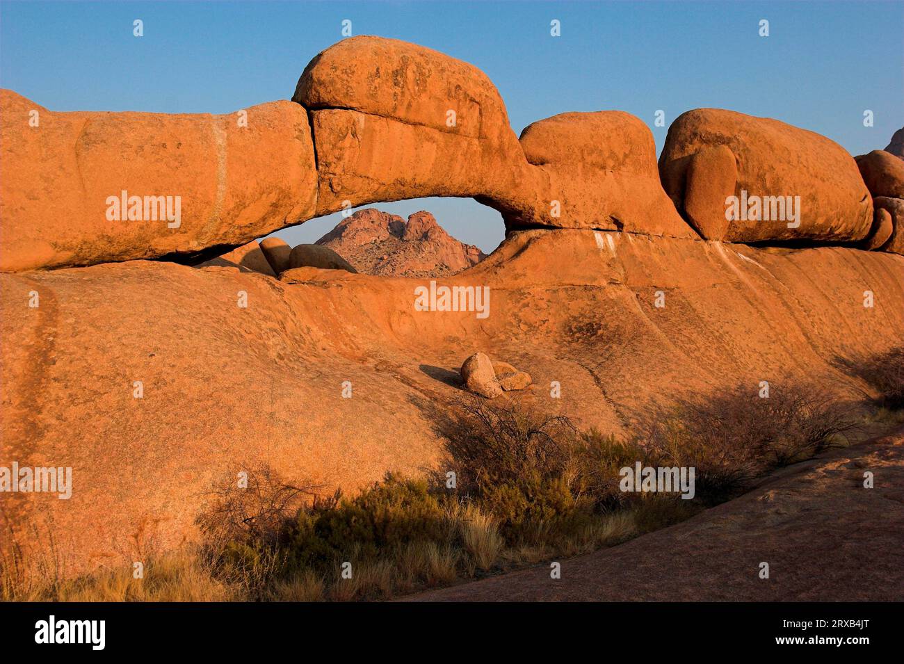 Rock formation and Spitzkoppe, Namibia Stock Photo - Alamy