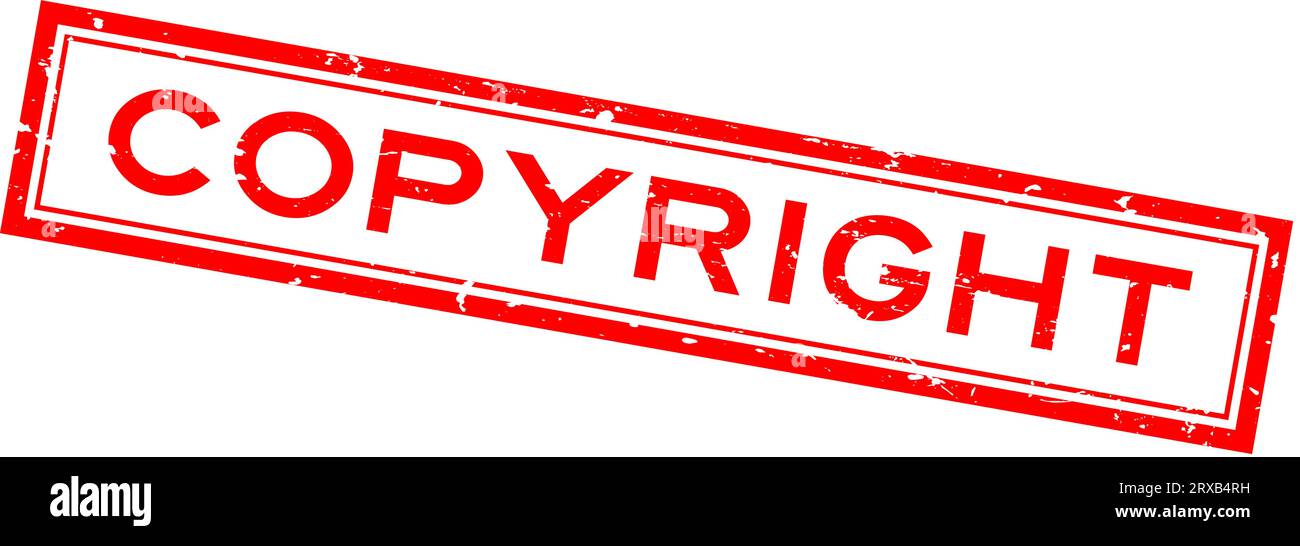 Grunge red copyright word square rubber stamp in white background Stock Vector Image & Art - Alamy