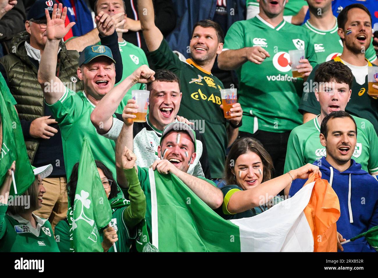 Supporters of Ireland during the World Cup 2023, Pool B rugby union ...
