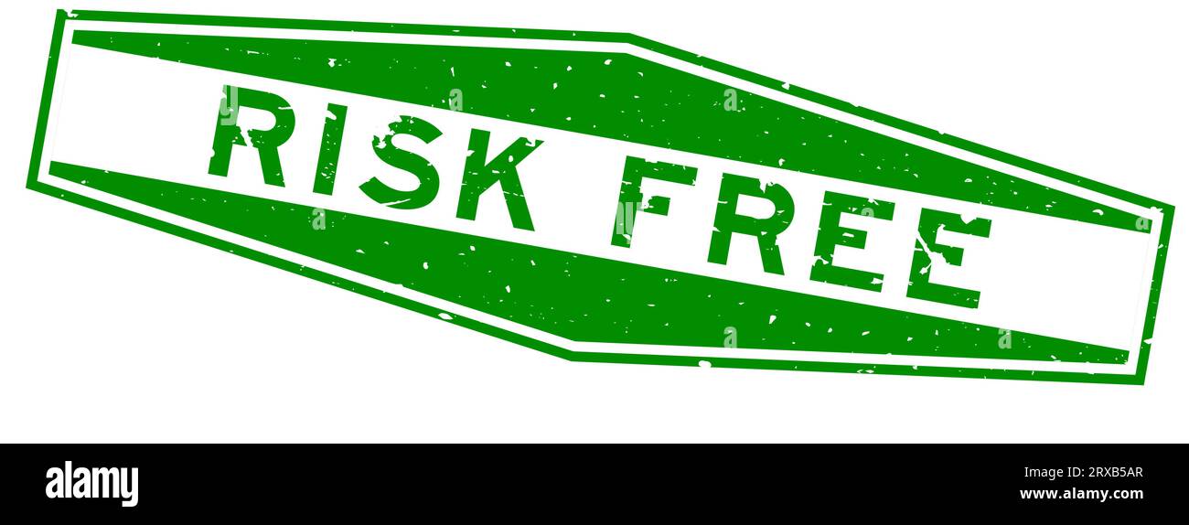 Grunge green risk free word hexagon rubber seal stamp on white background Stock Vector Image ...