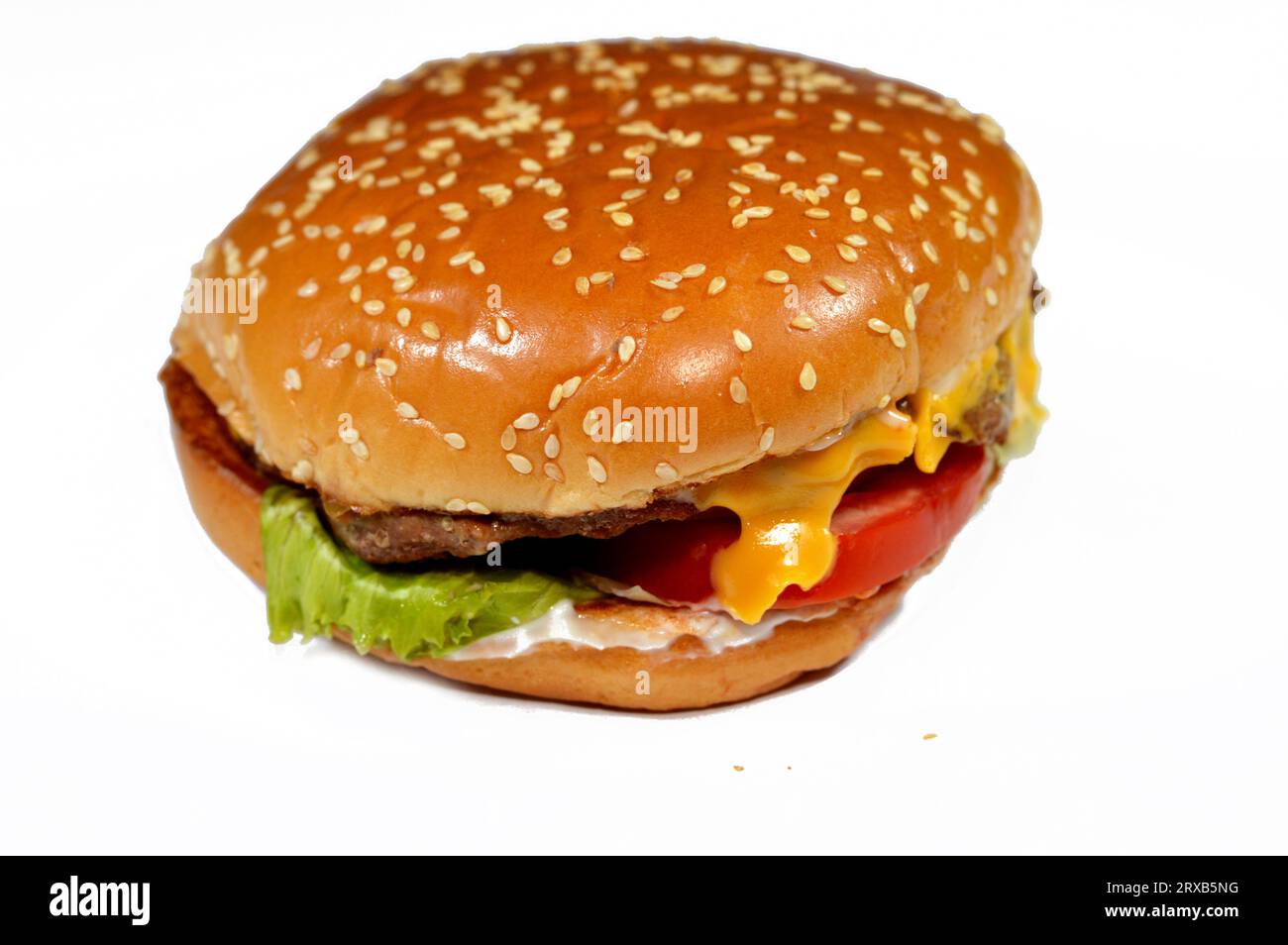 Classic cheeseburger beef patty pickles Cut Out Stock Images & Pictures ...