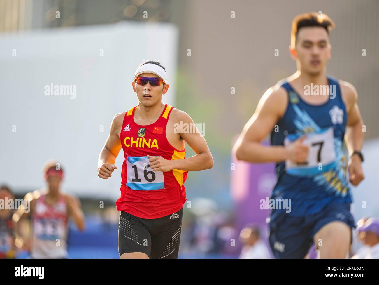 Hangzhou, China's Zhejiang Province. 24th Sep, 2023. Luo Shuai (L) of ...