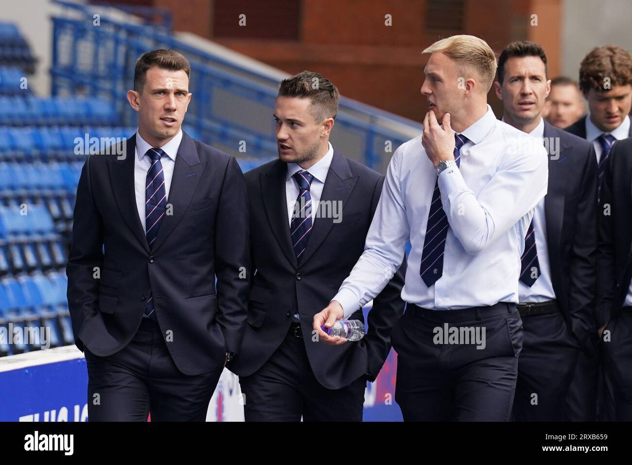 Rangers' Ryan Jack (left), Rangers' Scott Wright (centre) and Rangers ...