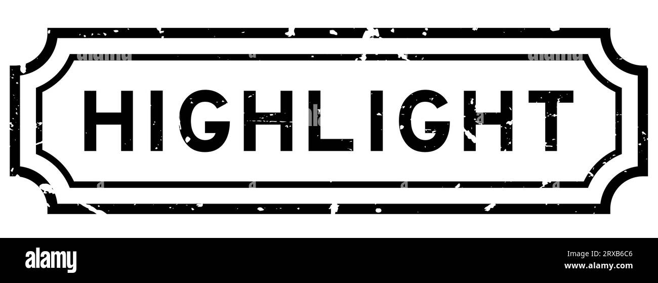 Grunge black highlight word rubber seal stamp on white background Stock Vector Image & Art - Alamy
