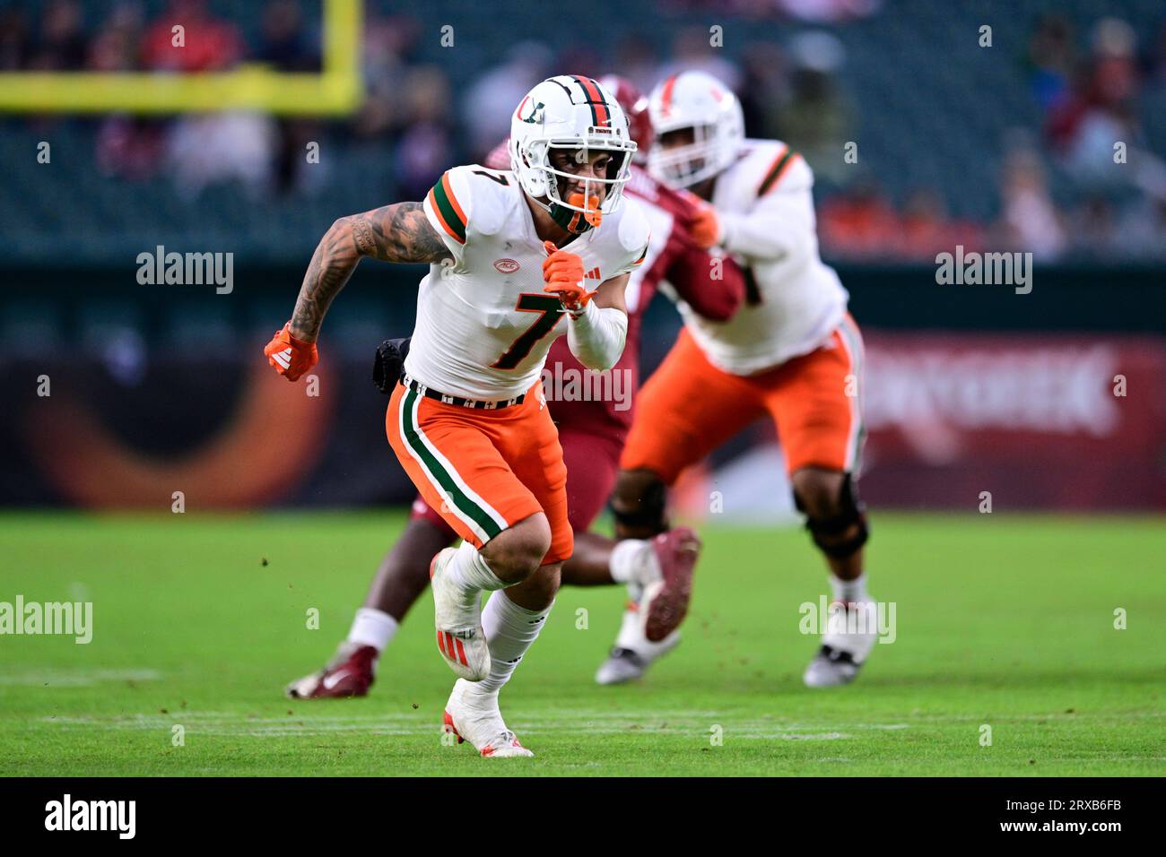 Miami wide receiver Xavier Restrepo during an NCAA college football ...