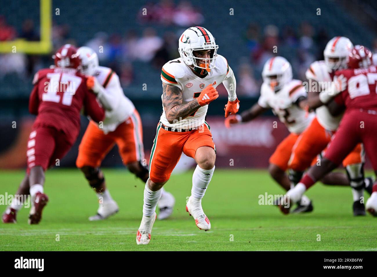Miami wide receiver Xavier Restrepo during an NCAA college football ...