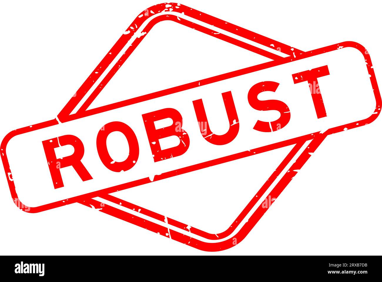 Grunge red robust word rubber seal stamp on white background Stock ...