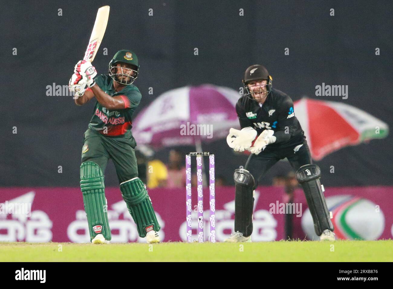 Bangladeshi batter Mahmudullah bats during the Bangladesh and New ...