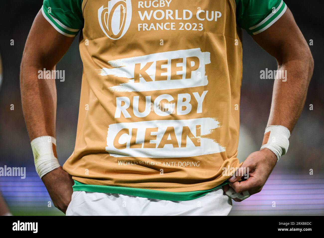 Saint Denis, France. 23rd Sep, 2023. Illustration of a training jersey ...