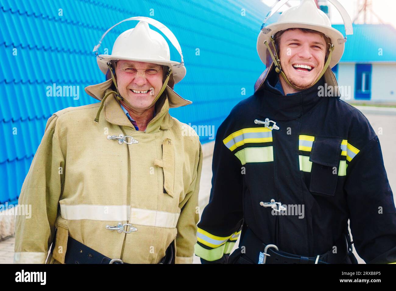Laughing firefighter hi-res stock photography and images - Alamy
