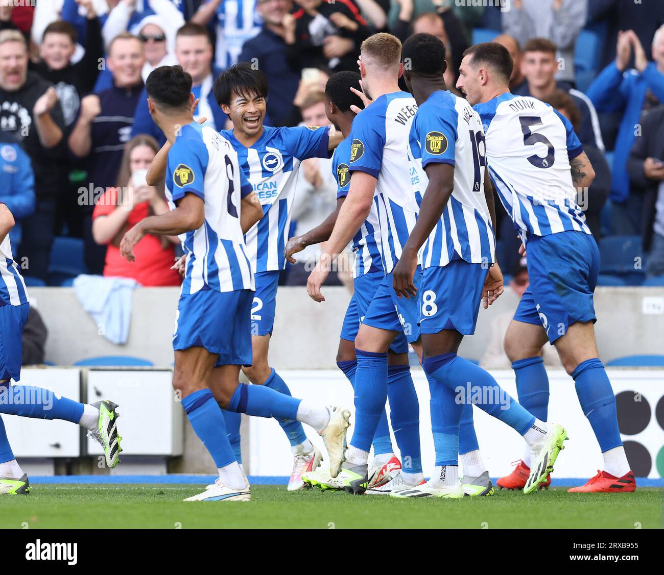 Brighton and Hove, UK. 24th Sep, 2023. Kaoru Mitoma of Brighton and ...