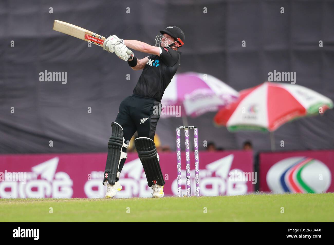 New Zealand batter Henry Nicholls during the Bangladesh and New Zealand ...
