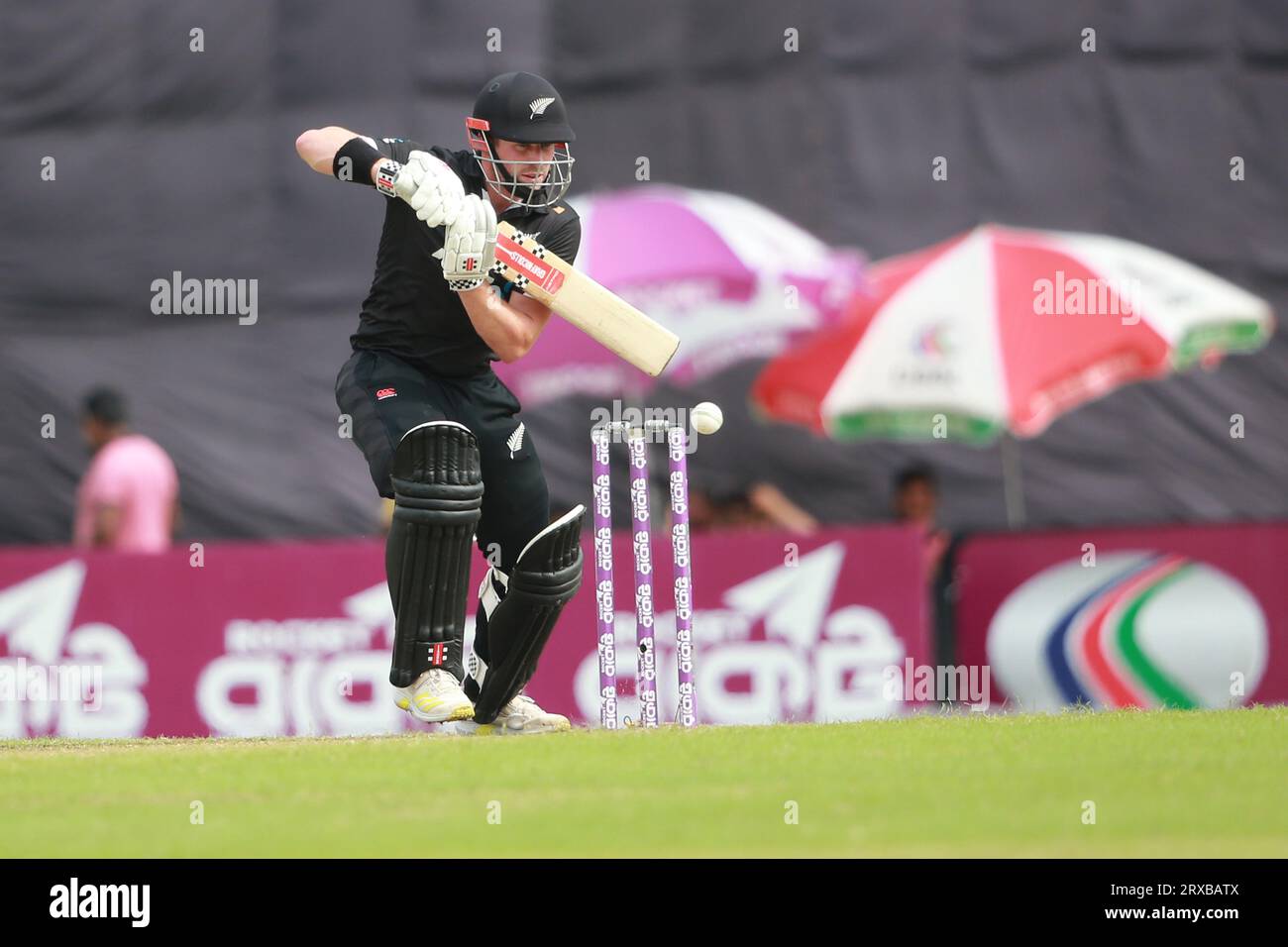 New Zealand batter Henry Nicholls during the Bangladesh and New Zealand ...