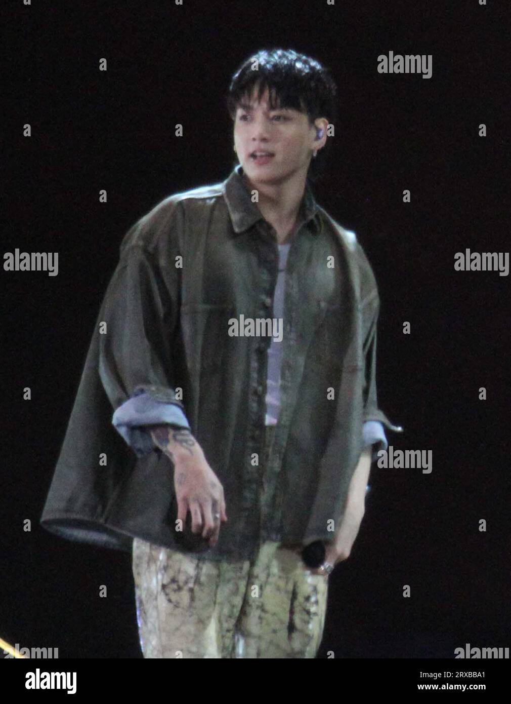 September 23, 2023, New York, New York, USA: Singer JUNG KOOK from the ...