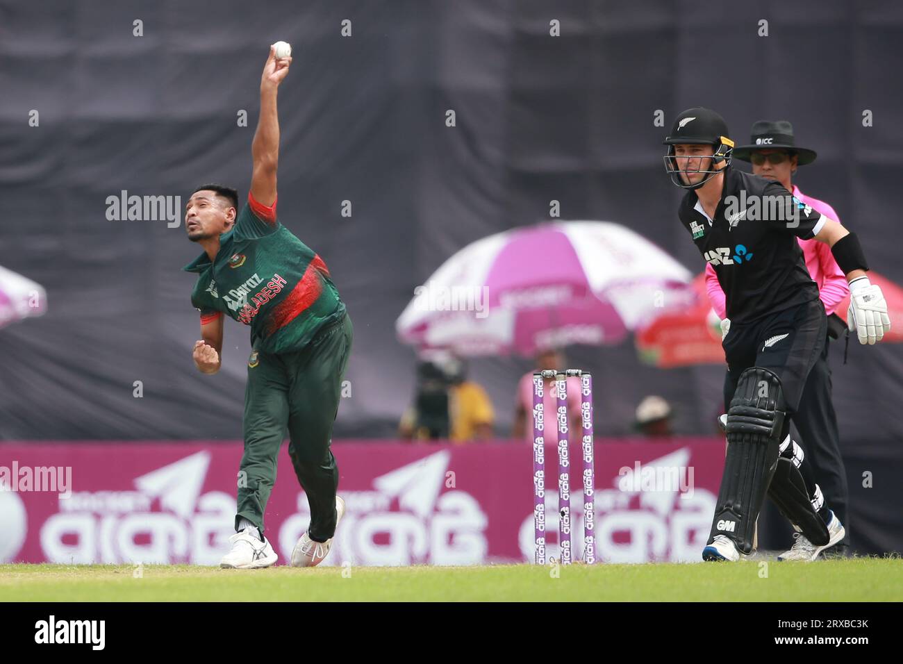 Bangladeshi pace bowler Mustafizur Rahman during the Bangladesh and New ...