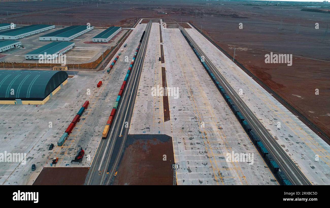 Hami, China. 24th Sep, 2023. HAMI, CHINA - SEPTEMBER 24, 2023 - Aerial ...