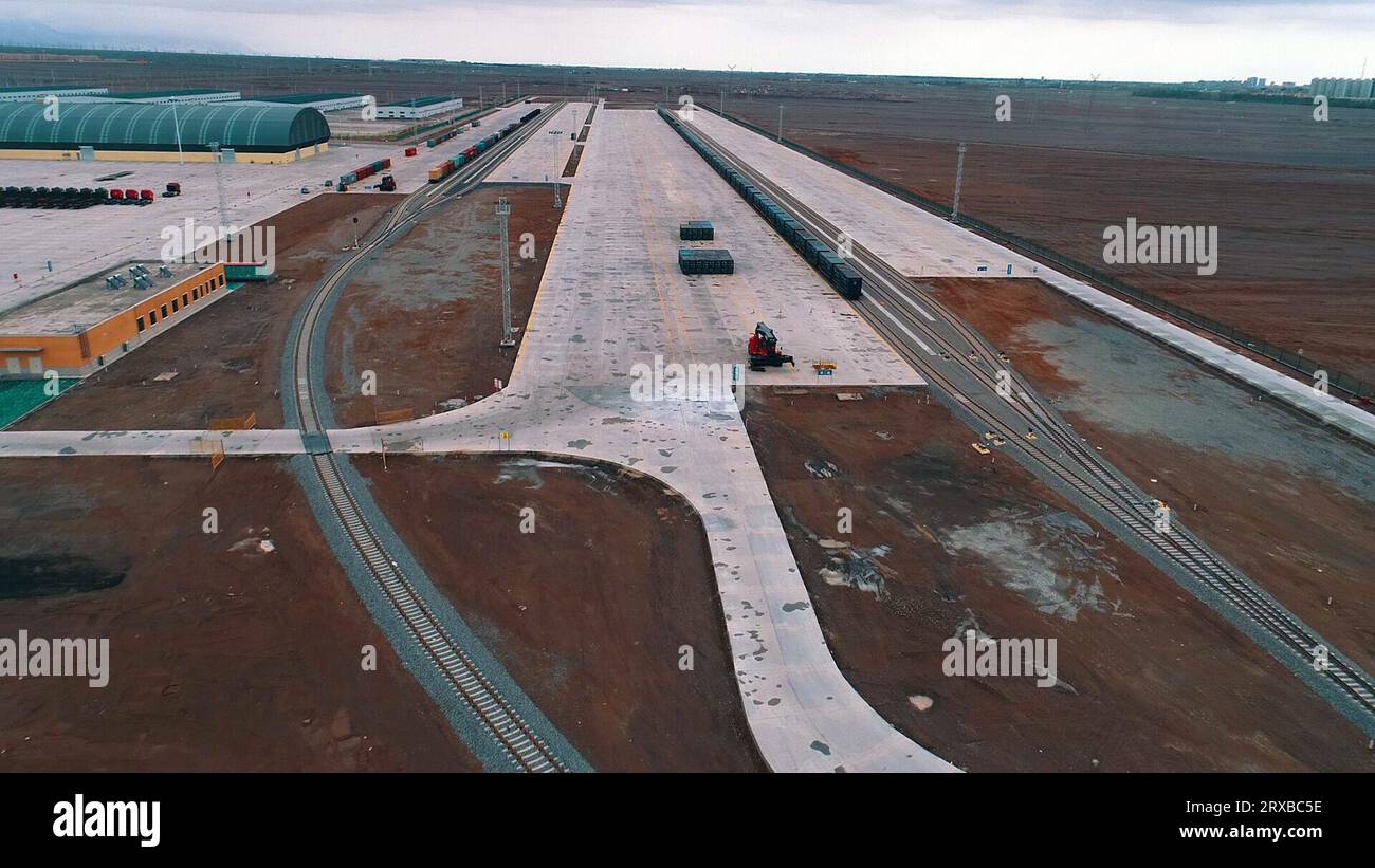 Hami, China. 24th Sep, 2023. HAMI, CHINA - SEPTEMBER 24, 2023 - Aerial ...