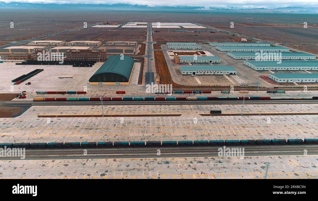 Hami, China. 24th Sep, 2023. HAMI, CHINA - SEPTEMBER 24, 2023 - Aerial ...