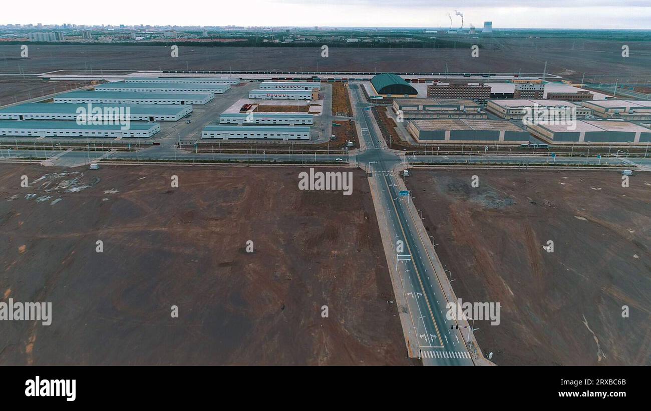 Hami, China. 24th Sep, 2023. HAMI, CHINA - SEPTEMBER 24, 2023 - Aerial ...