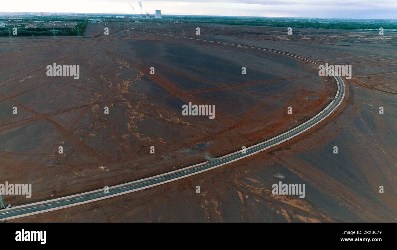 Hami, China. 24th Sep, 2023. HAMI, CHINA - SEPTEMBER 24, 2023 - Aerial ...