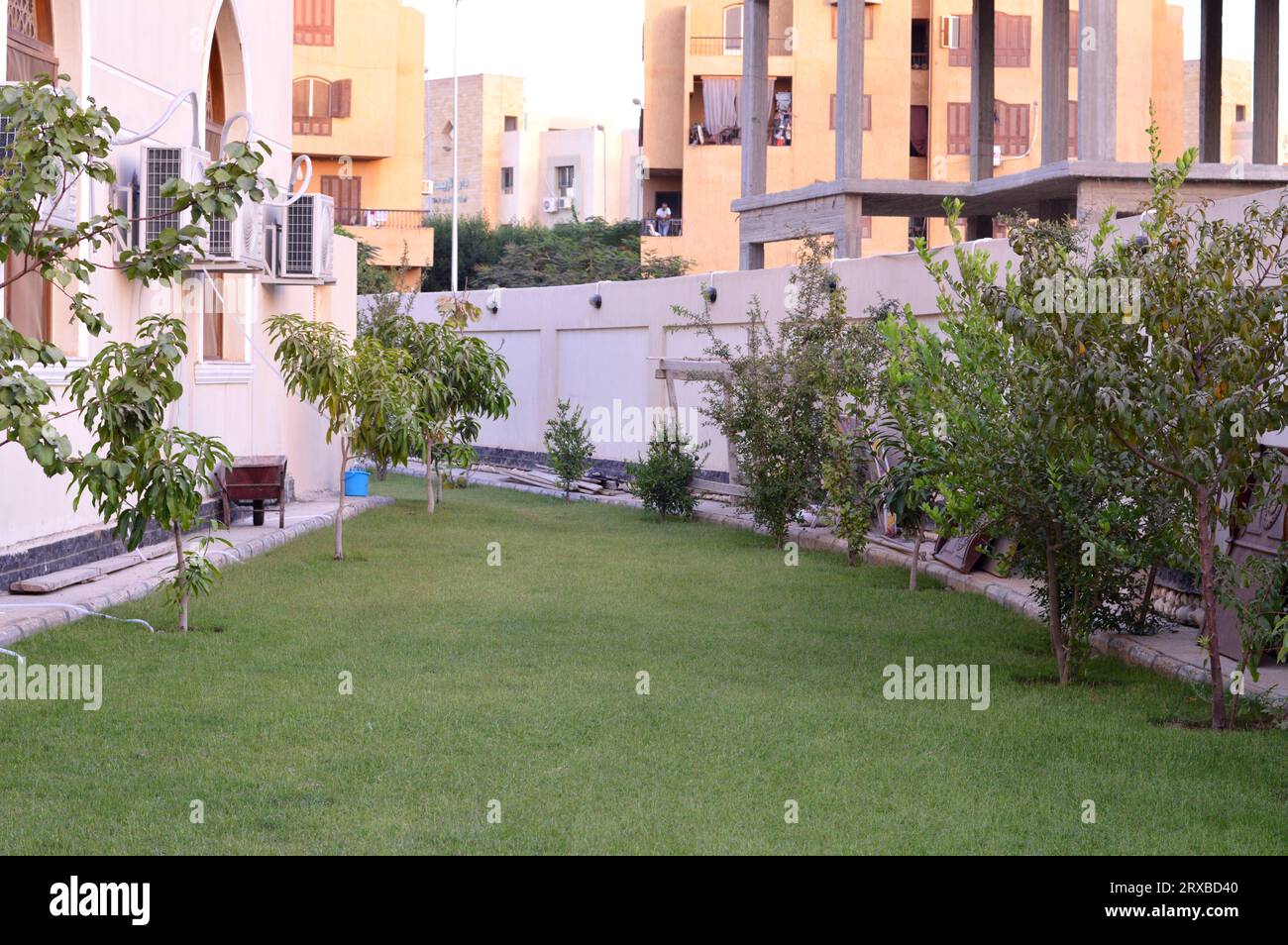 Cairo, Egypt, September 17 2023: The garden and the surroundings of a ...