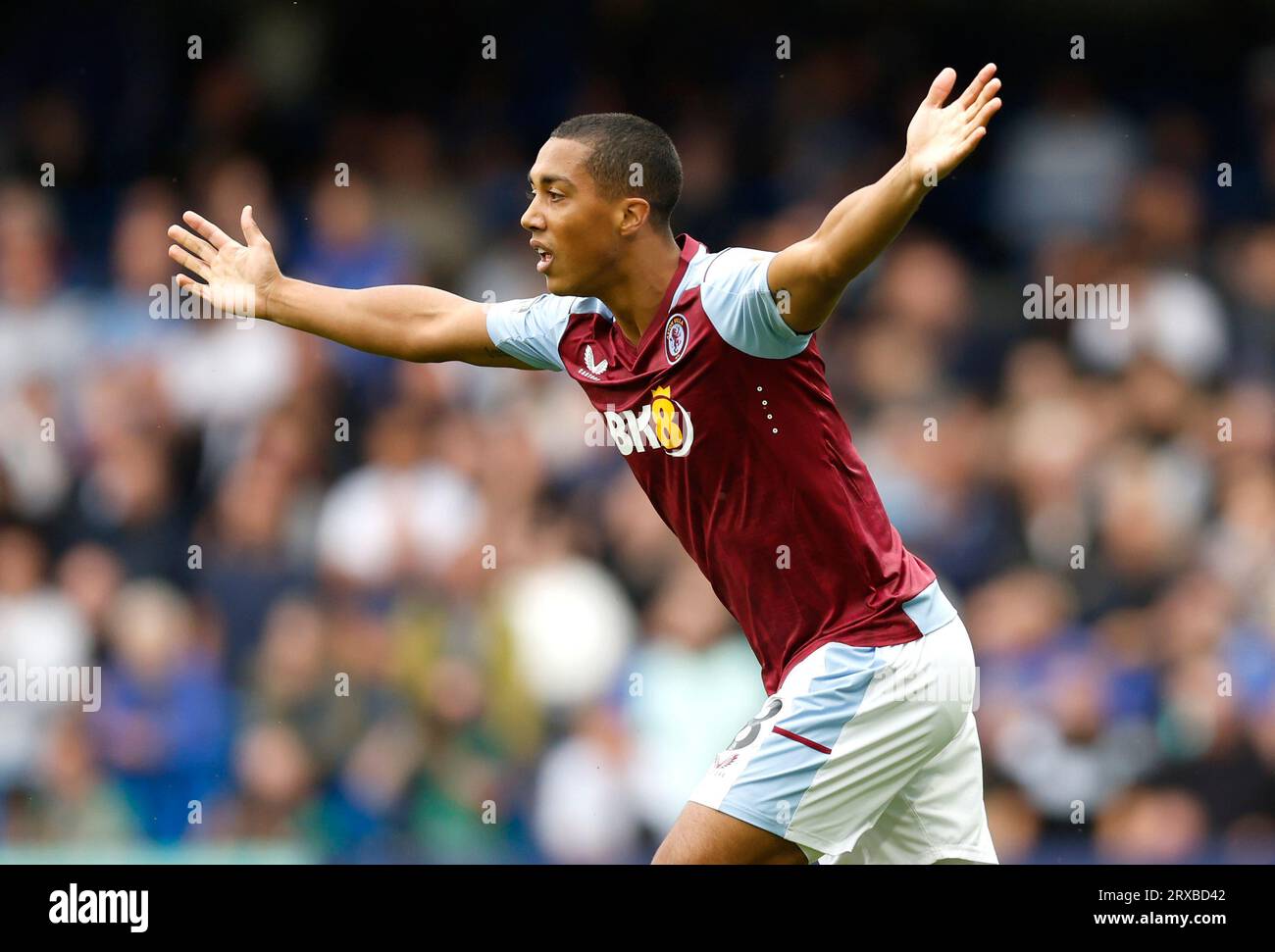 Aston Villas Youri Tielemans Appeals For A Decision During The Premier