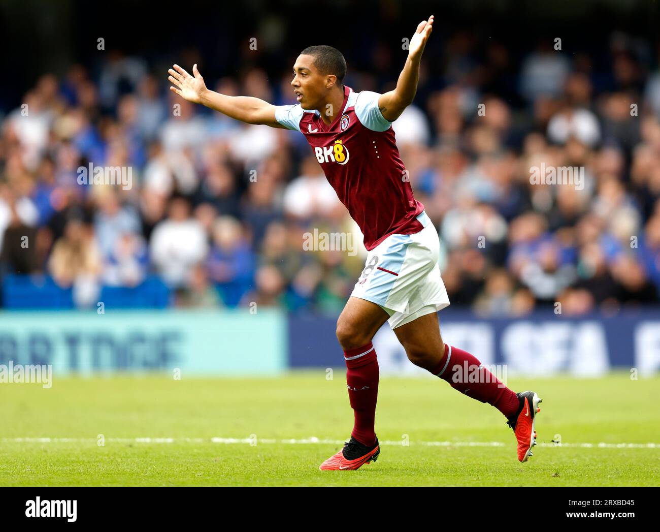 Aston Villas Youri Tielemans Appeals For A Decision During The Premier