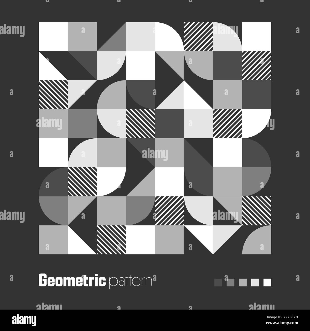 Geometric trendy pattern, Bauhaus style. Modern background with simple elements. Retro texture ...