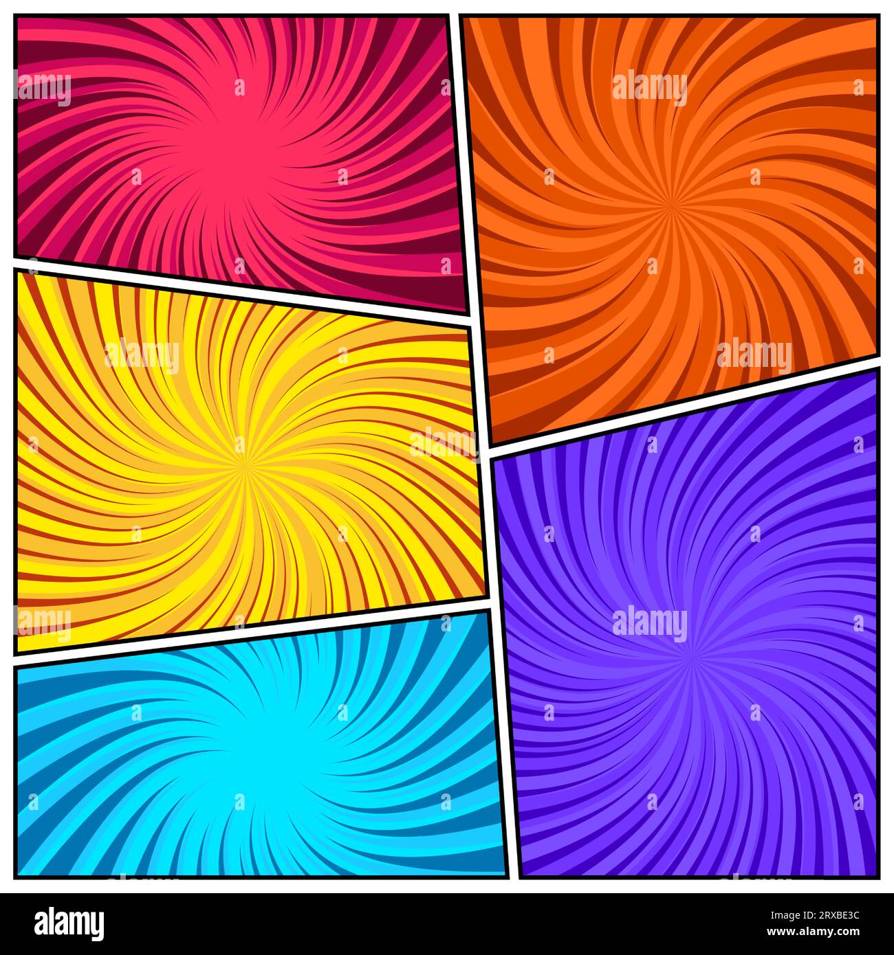 Retro sun rays pop art Cut Out Stock Images & Pictures - Alamy