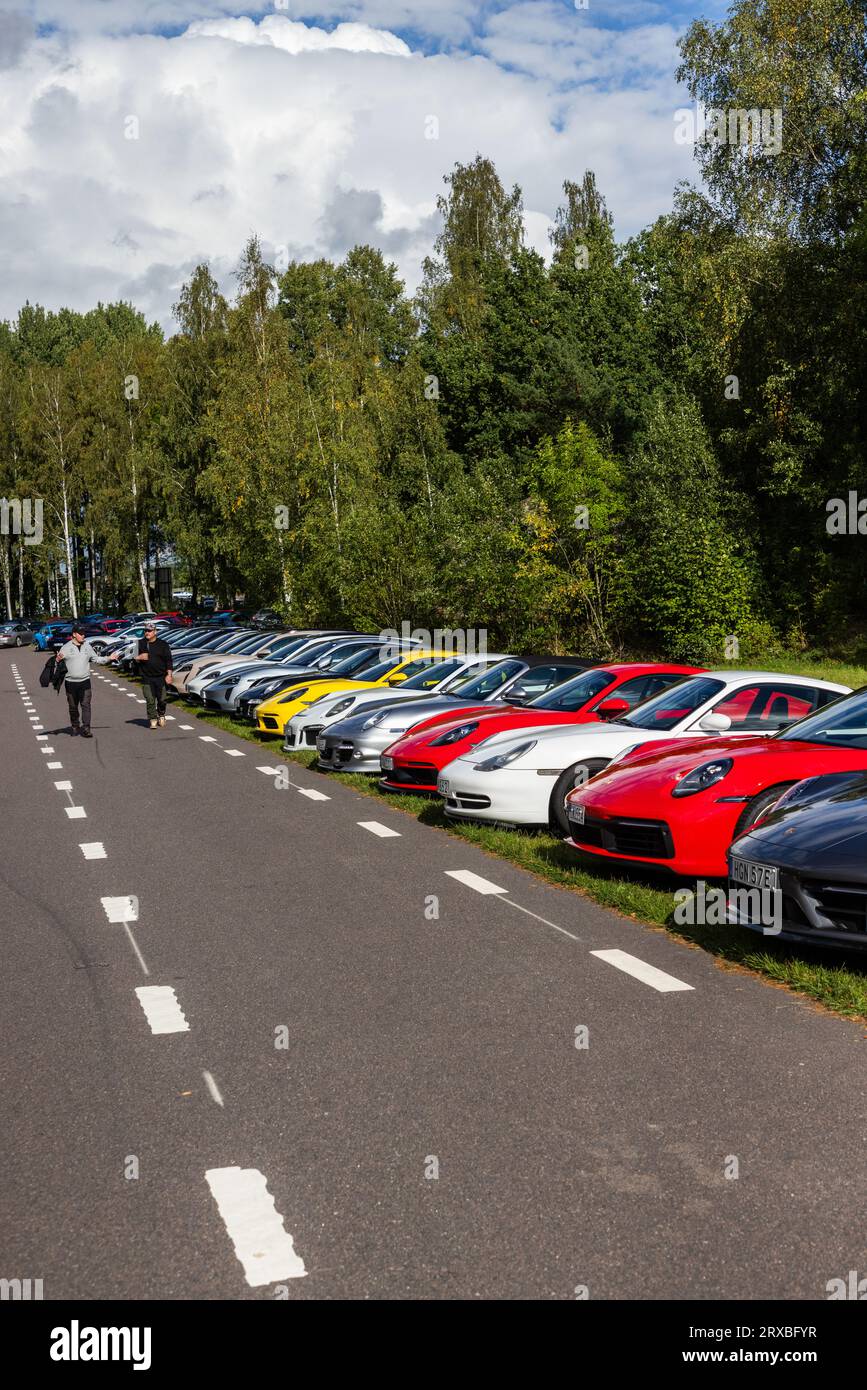 Mantorp, Sweden. 23rd, September, 2023. Porsche cars during the ...